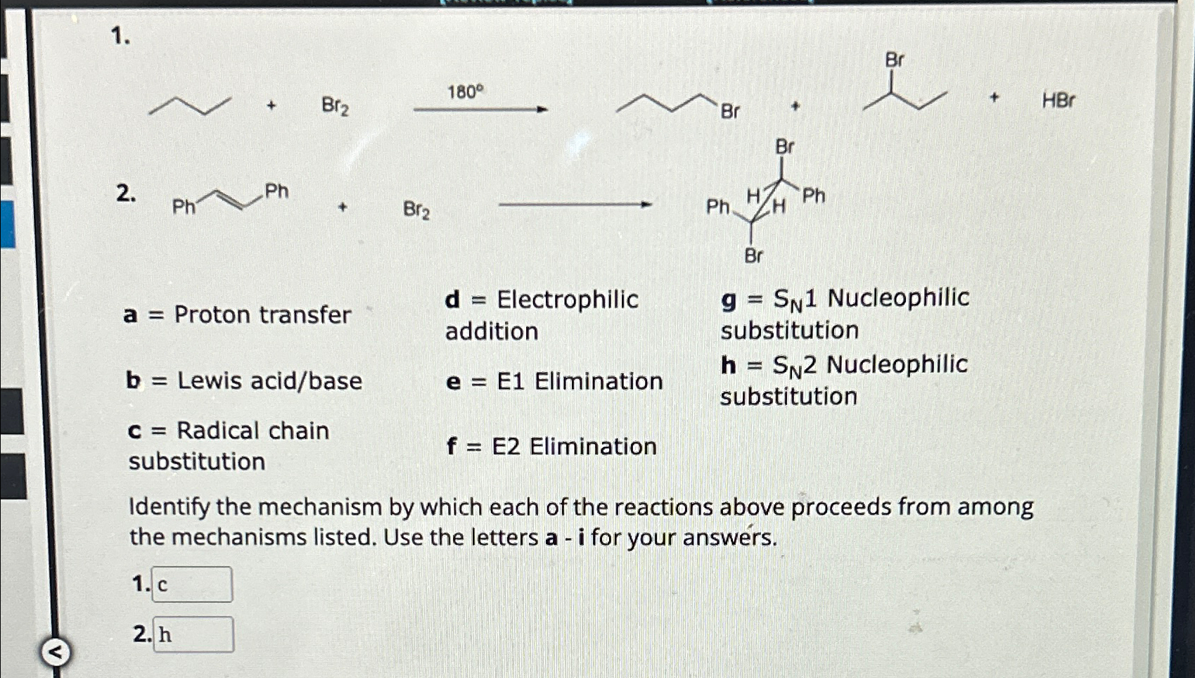 Solved \table[[a= ﻿Proton transfer,\table[[d= | Chegg.com