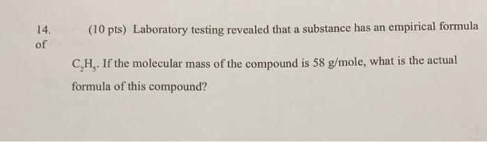Solved 4. (10 pts) Laboratory testing revealed that a | Chegg.com