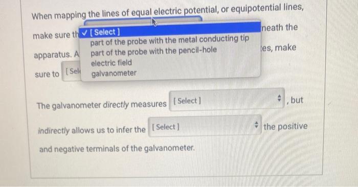 Solved When mapping the lines of equal electric potential, | Chegg.com