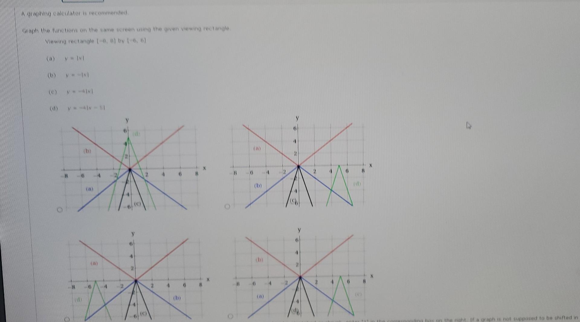 Solved graphing calculator is recommended. 7 * Graph the | Chegg.com