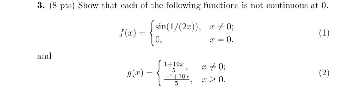 Solved (8 ﻿pts) ﻿Show that each of the following functions | Chegg.com