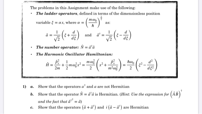 Solved The problems in this Assignment make use of the | Chegg.com