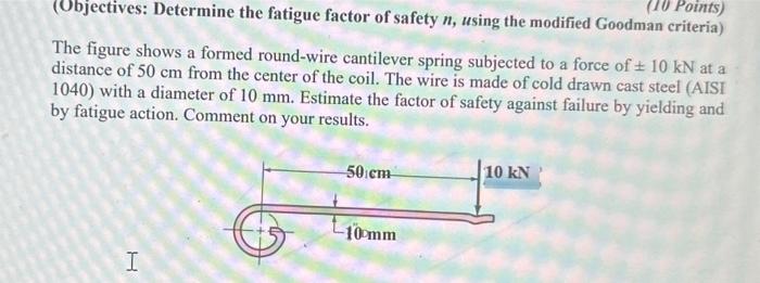 Solved 10 Points Objectives Determine The Fatigue Factor