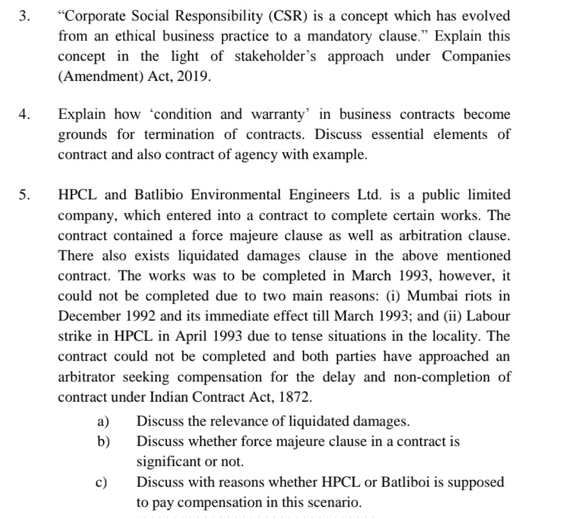 Solved "Corporate Social Responsibility (CSR) ﻿is a concept | Chegg.com