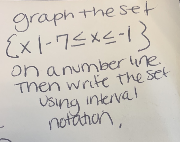Solved on a number line. Then write the set graph the set | Chegg.com