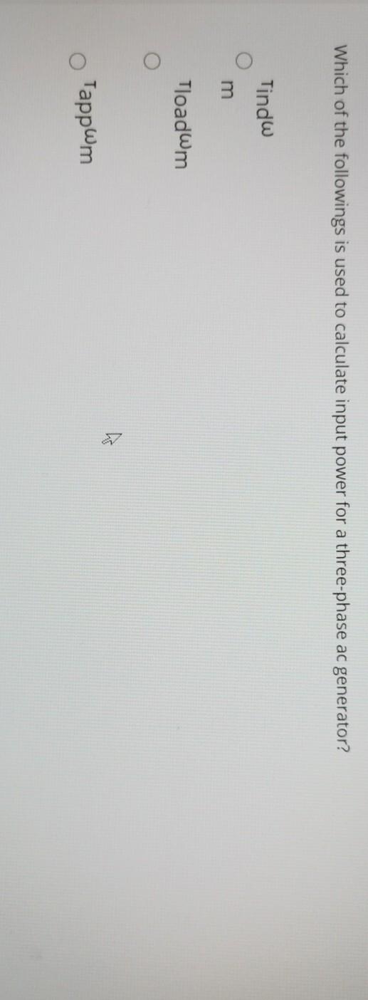 Solved Which of the followings is used to calculate input | Chegg.com