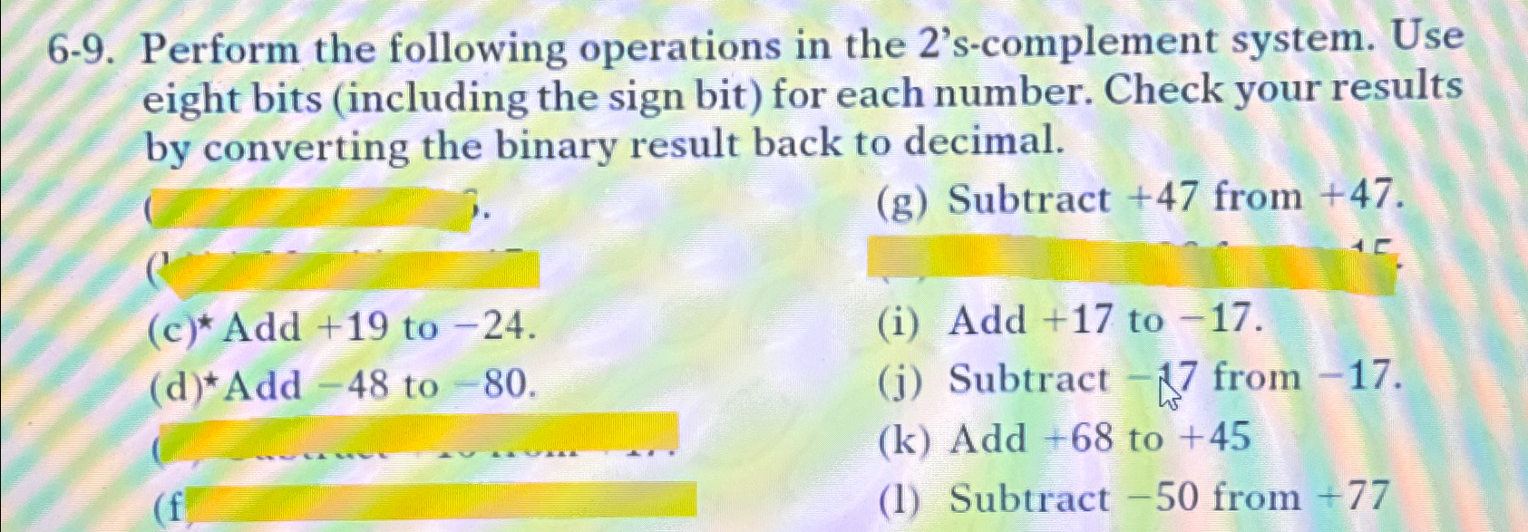 Solved Answer all please.6-9. ﻿Perform the following | Chegg.com