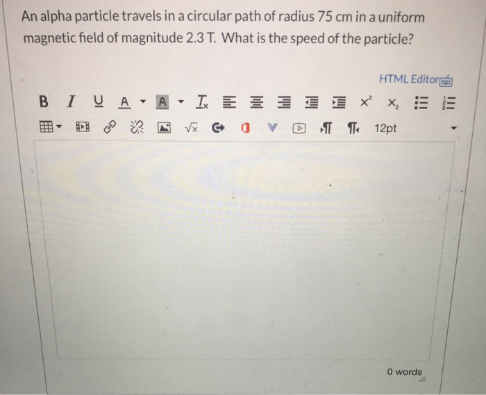 Solved An alpha particle travels in a circular path of | Chegg.com