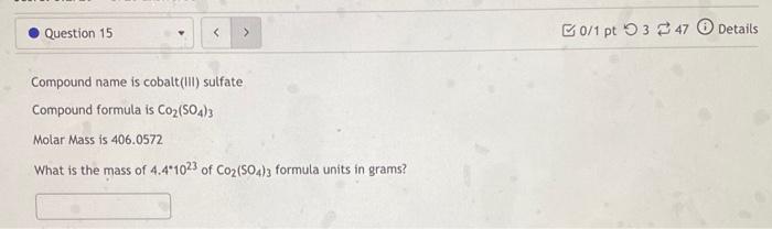 Solved Compound name is chromium(II) chloride Compound | Chegg.com