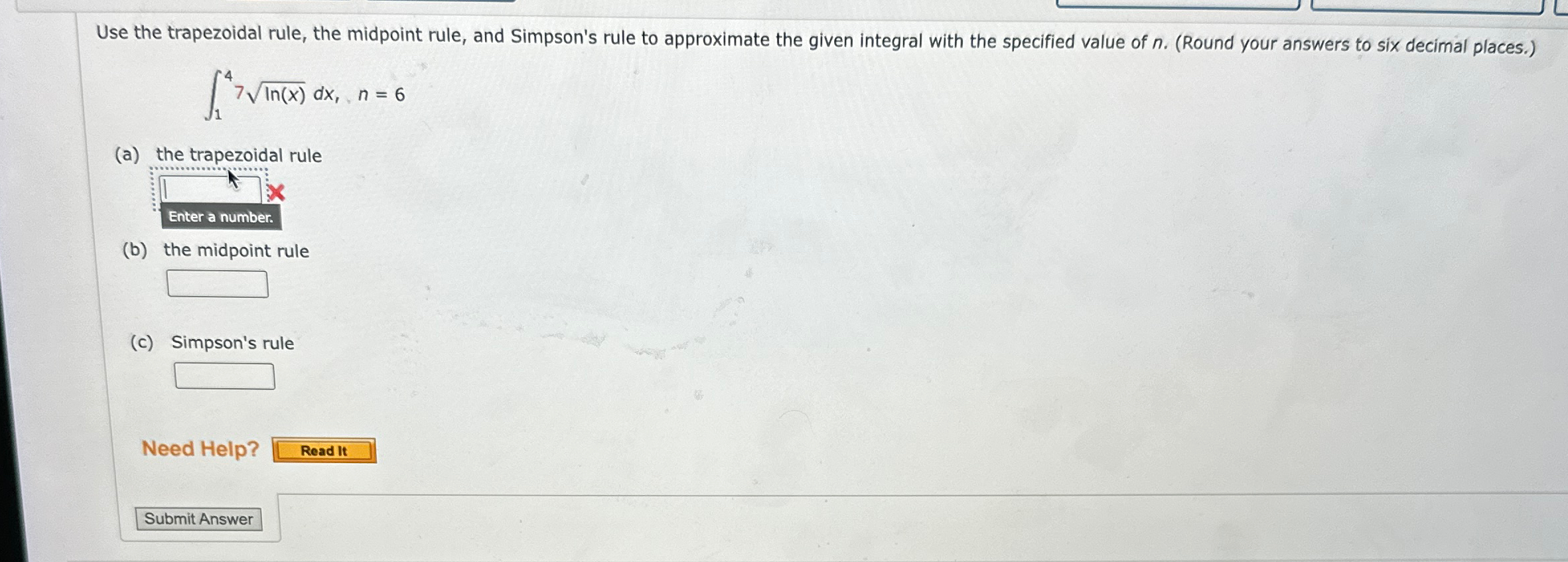Solved Use the trapezoidal rule, the midpoint rule, and | Chegg.com