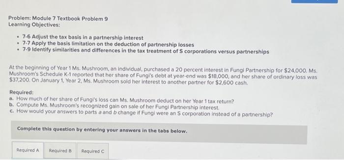 Solved Problem: Module 7 Textbook Problem 9 Learning | Chegg.com