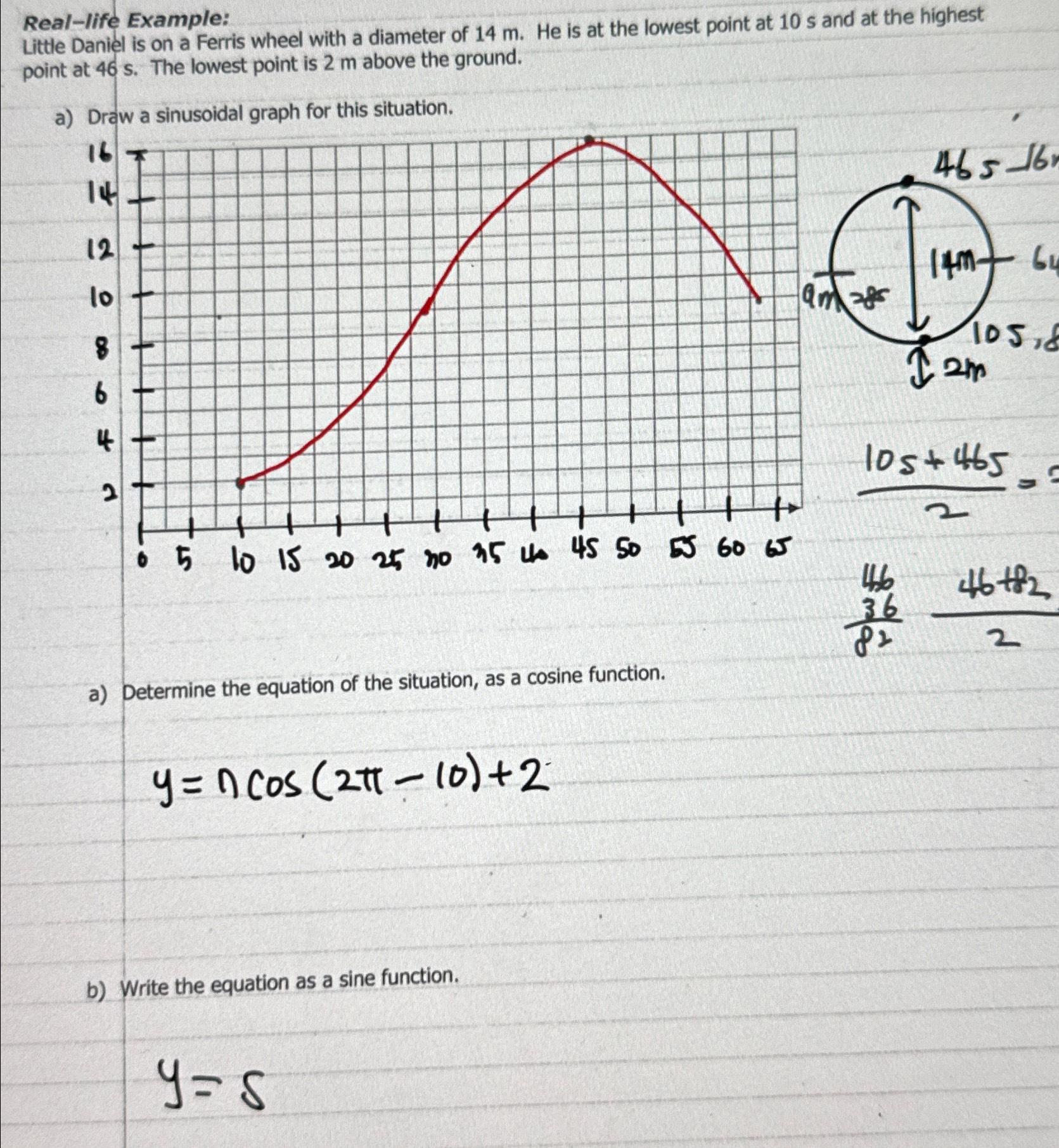 Solved Real-life Example:Little Daniel is on a Ferris wheel | Chegg.com