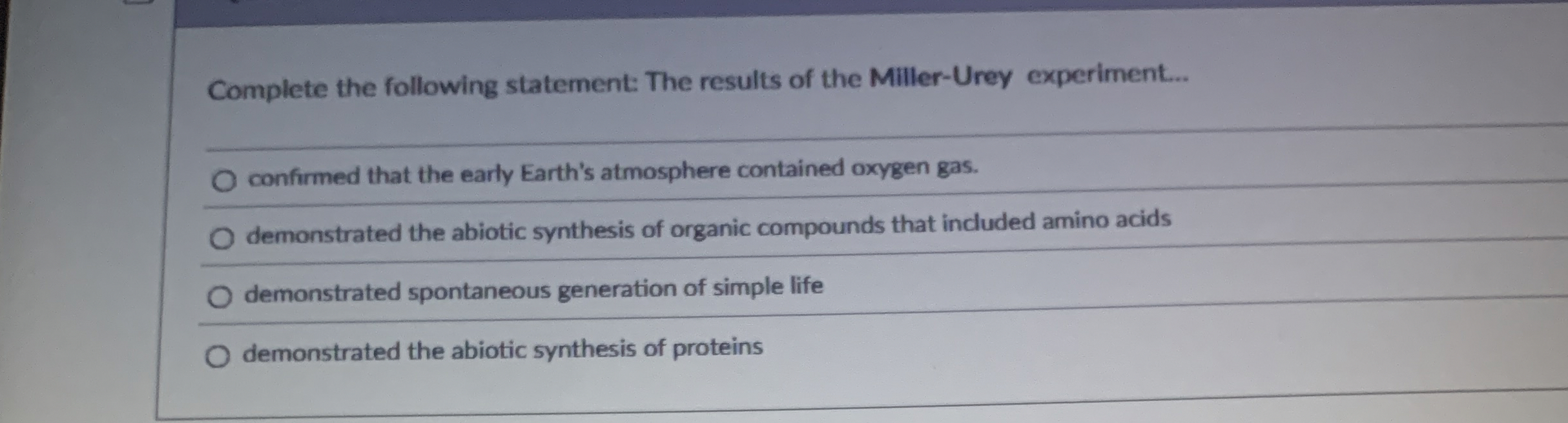 Solved Complete the following statement: The results of the | Chegg.com