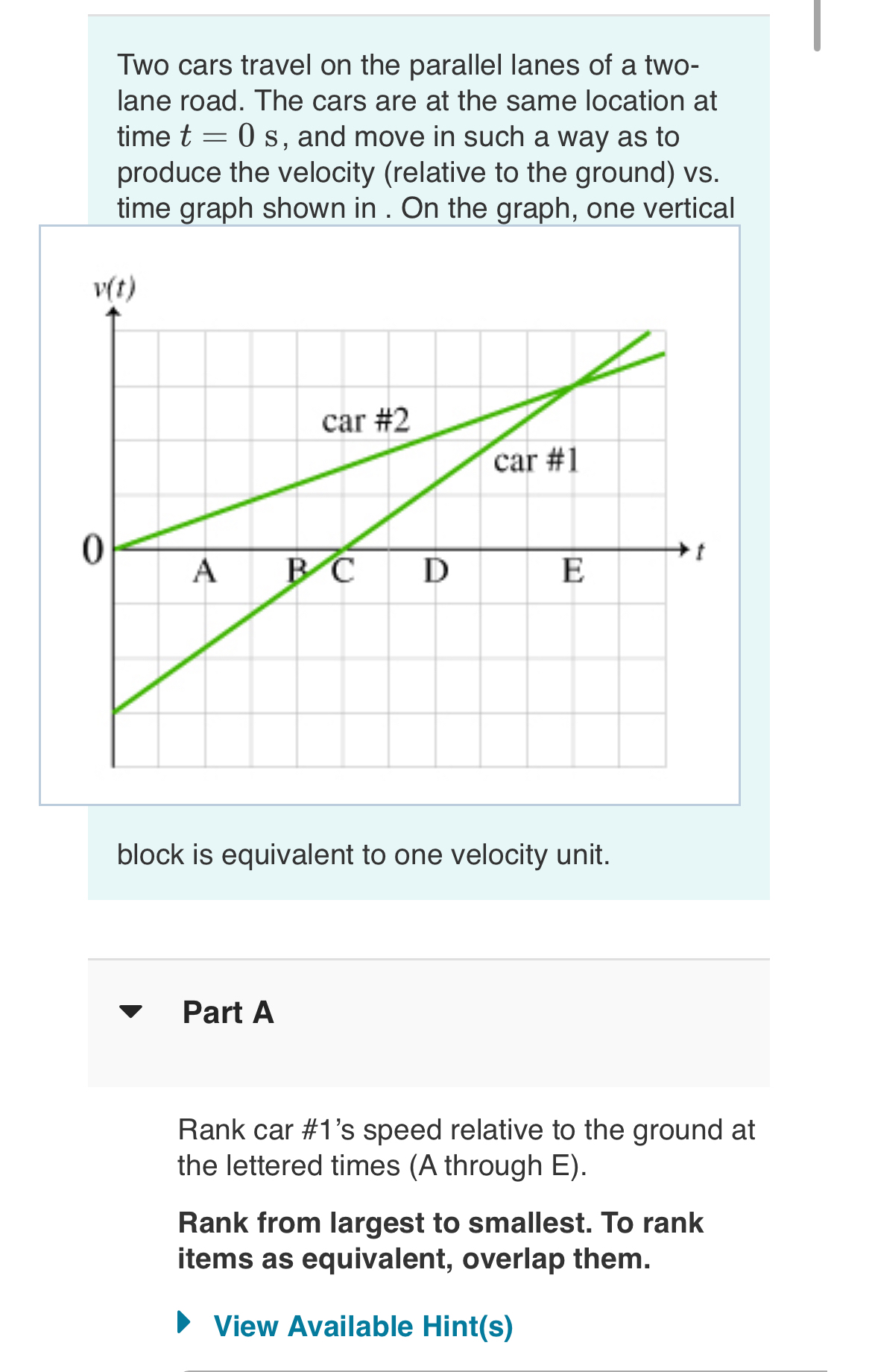 Solved Two cars travel on the parallel lanes of a twolane | Chegg.com