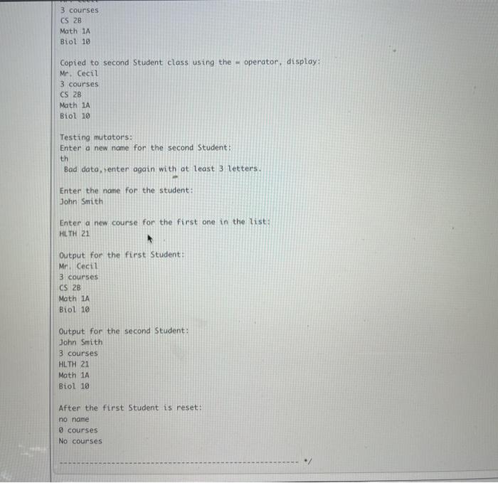 Solved intermediate c++. please write code following the | Chegg.com