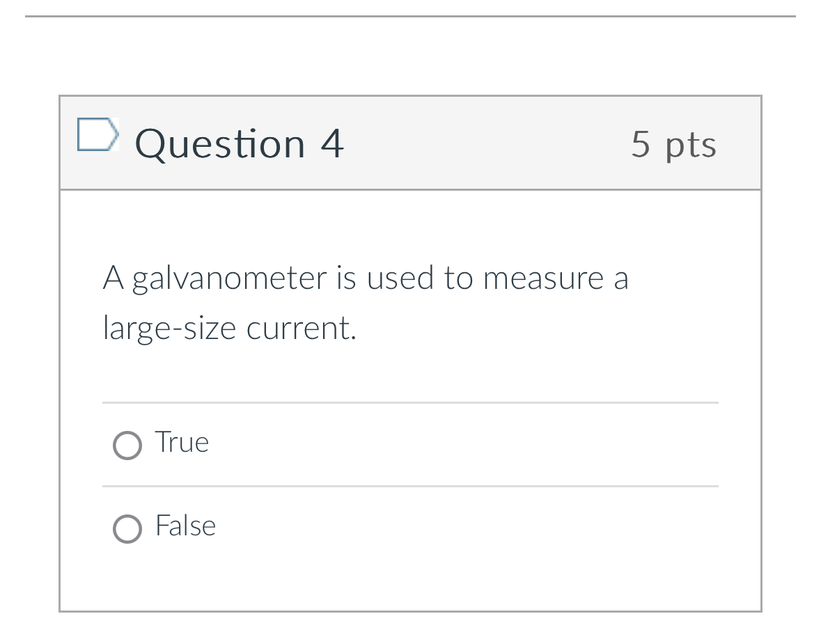 Solved Question 45 ﻿ptsA galvanometer is used to measure a | Chegg.com