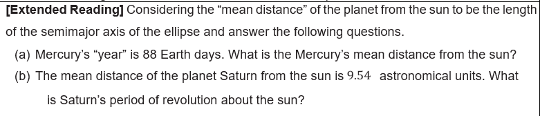 Solved [Extended Reading] ﻿Considering the "mean distance" | Chegg.com