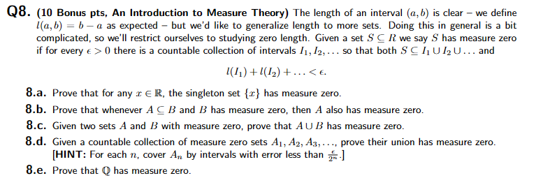 Solved Q8. (10 ﻿Bonus pts, ﻿An Introduction to Measure | Chegg.com