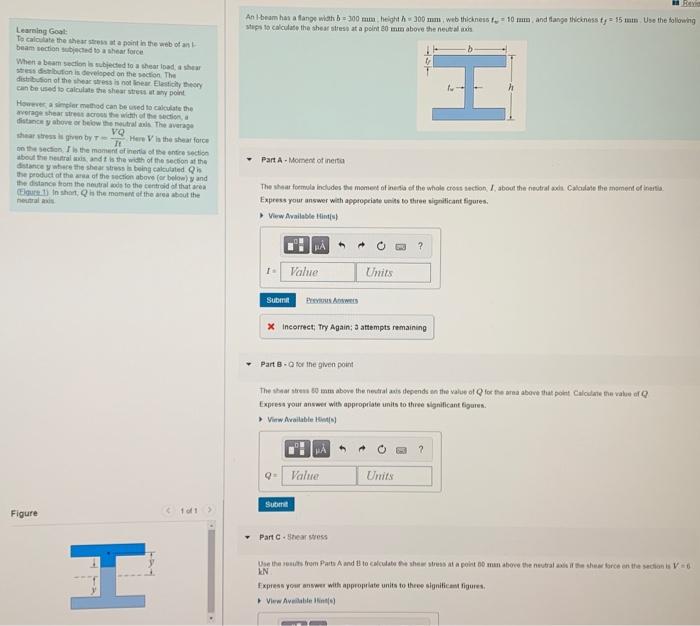 Solved X incorrect, Thy Again; 3 attempts remaining - Part | Chegg.com