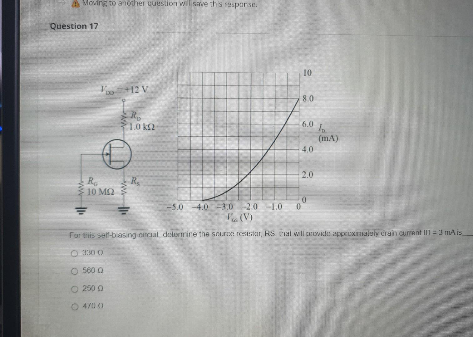 Solved For this self-biasing circuit, determine the source | Chegg.com
