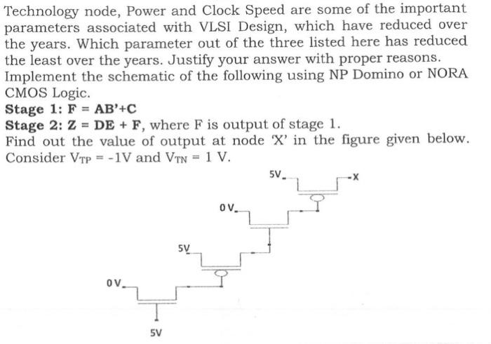 Solved Technology node, Power and Clock Speed are some of | Chegg.com