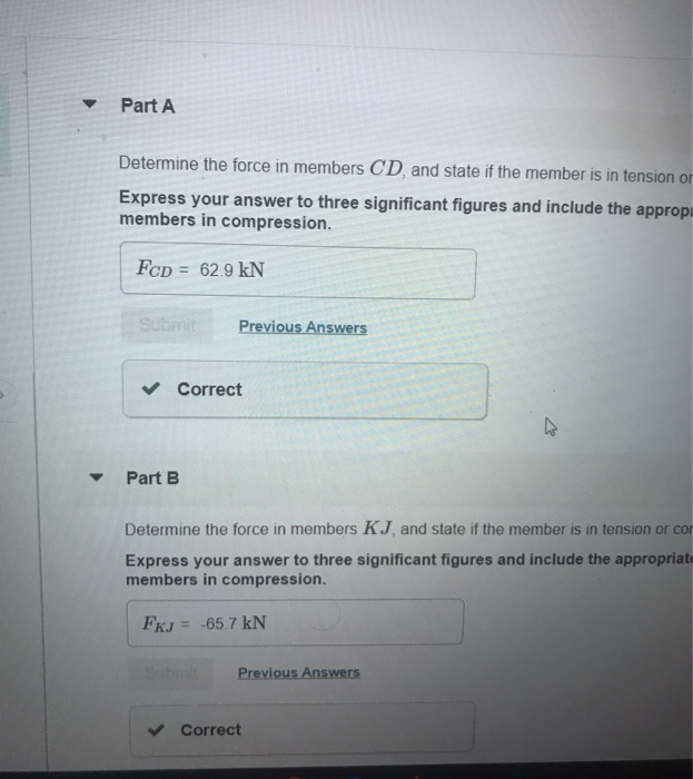 Solved Fundamental Problem 6.9 Determine the force in | Chegg.com