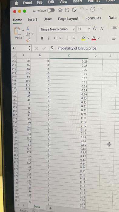 Solved Excel File Edit View Insert Format Tools Autosave | Chegg.com