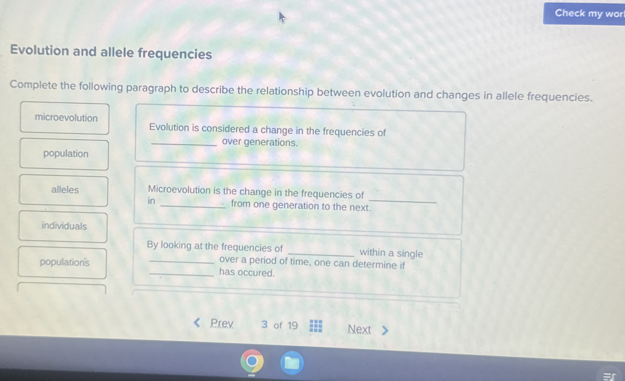 Solved Evolution and allele frequenciesComplete the | Chegg.com