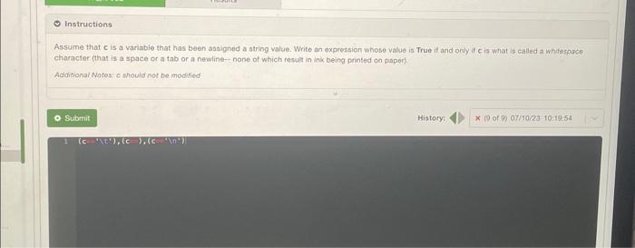 Solved Assume that c is a variabie that has been assigned a | Chegg.com