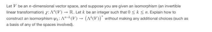 Let V be an 1-dimensional vector space, and suppose | Chegg.com
