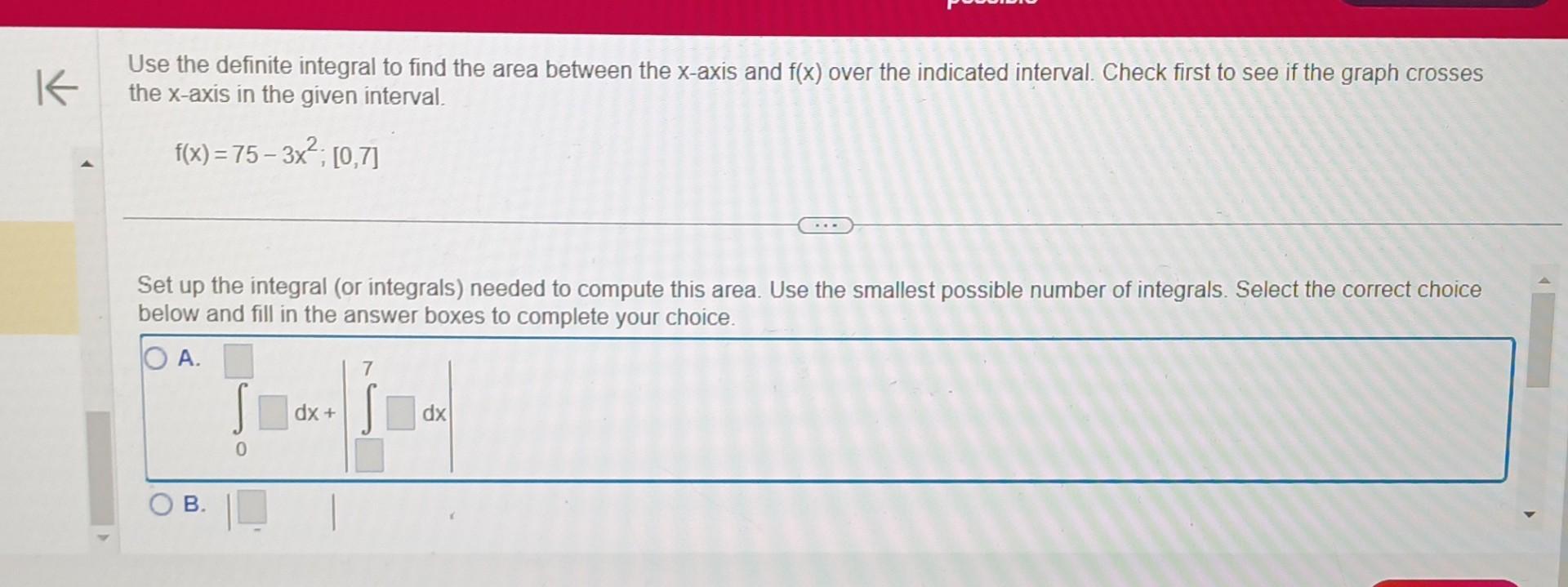 Solved Use the definite integral to find the area between | Chegg.com