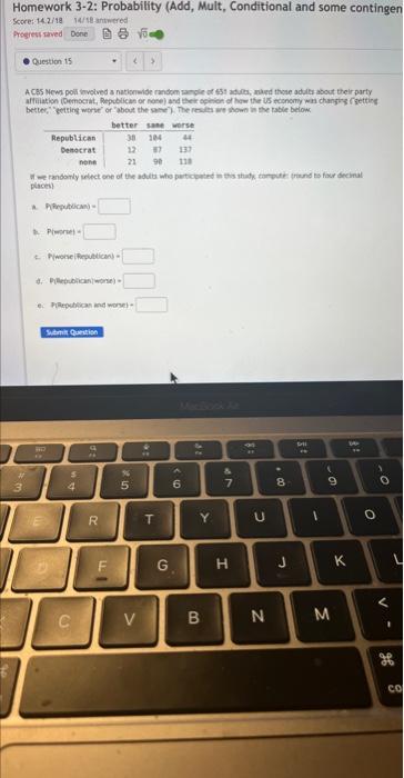 Solved Homework 3-2: Probability (Add, Mult, Conditional and | Chegg.com