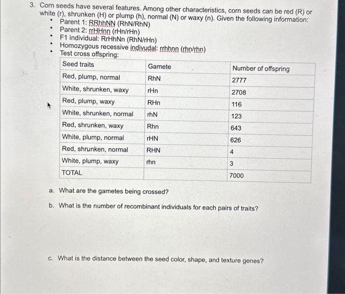 2. Construct a gene map given the following | Chegg.com