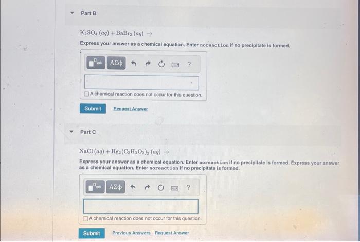 Solved K2SO4(aq)+BaBr2(aq)→ Express your answer as a | Chegg.com