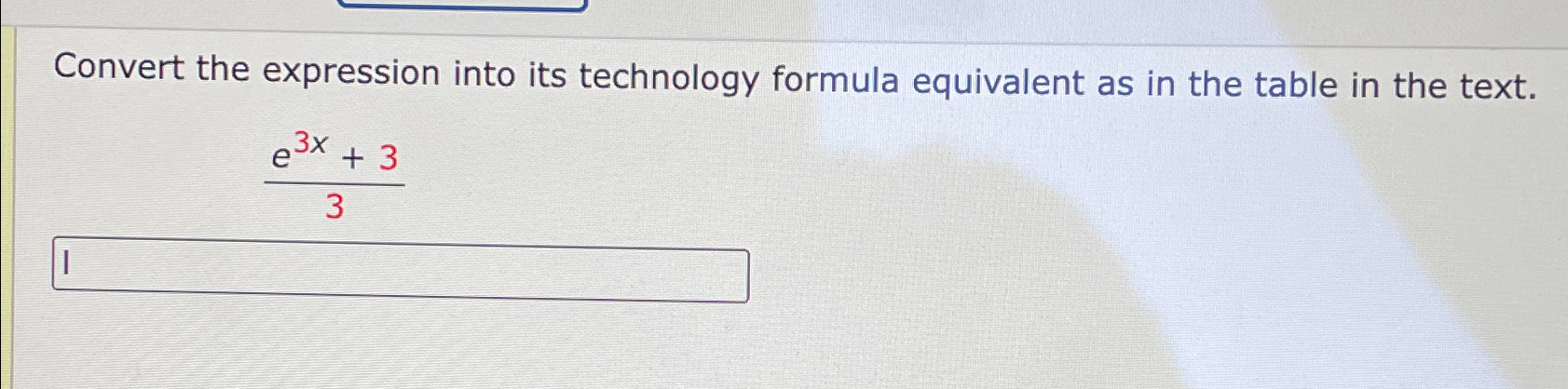 Solved Convert the expression into its technology formula | Chegg.com