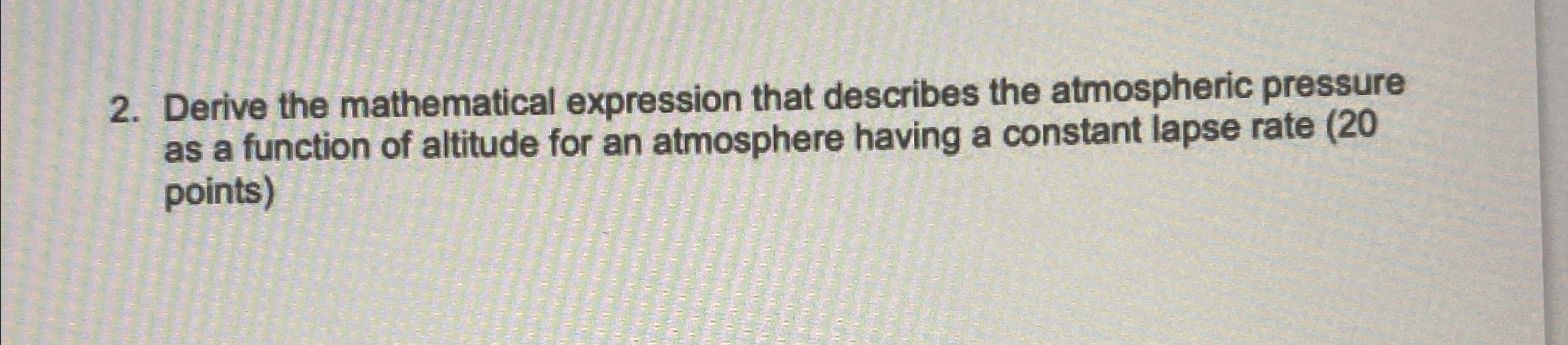 Solved Derive the mathematical expression that describes the | Chegg.com