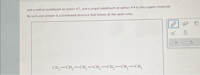 Solved Draw the skeletal ("line") structure of a branched | Chegg.com