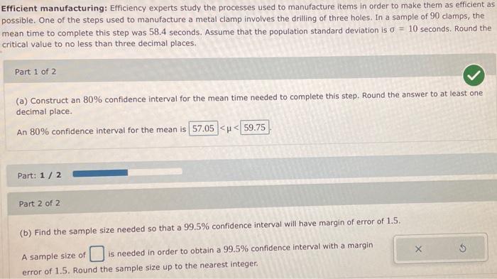 Solved Efficient manufacturing: Efficiency experts study the | Chegg.com