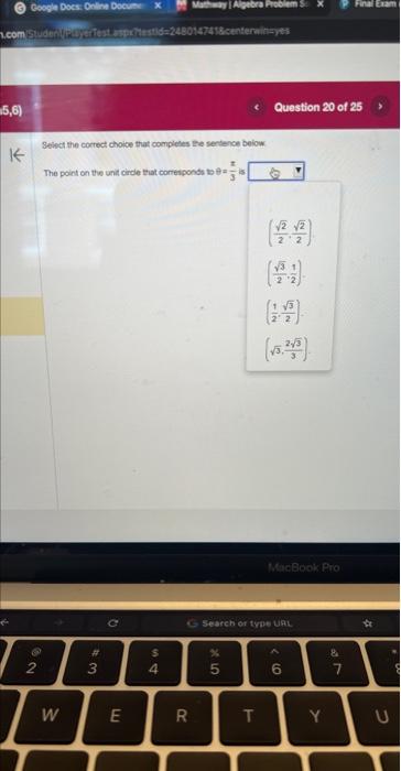 Solved Seiect the correct choice that complehes zhe sertence | Chegg.com