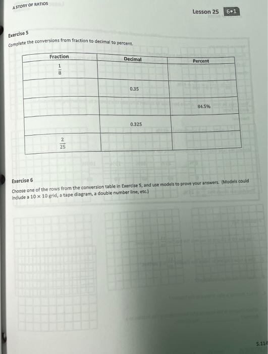 Solved Complete the conversions from fraction to decimal to | Chegg.com