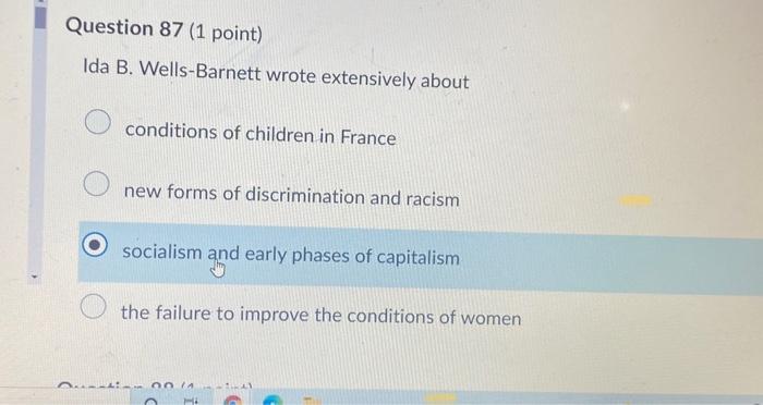 Solved Question 81 (1 point) Saved Robert Park and Ernest | Chegg.com