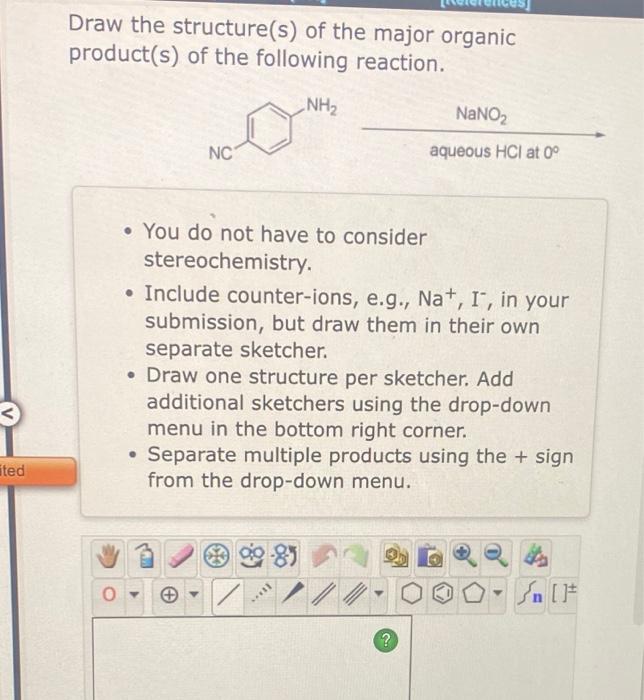[Solved]: Draw the structure(s) of the major organic produc
