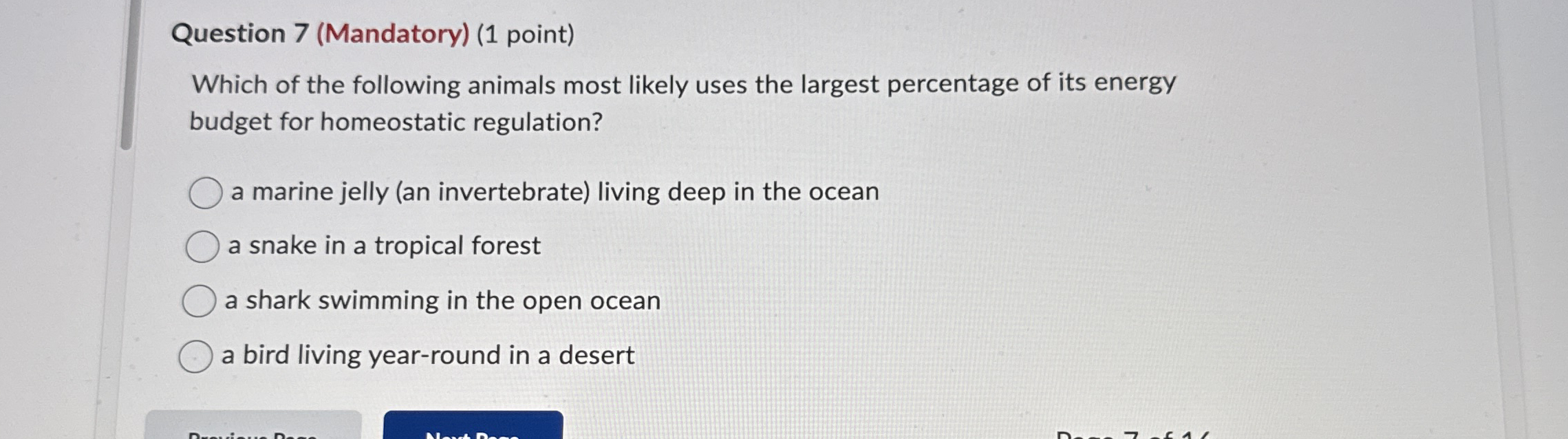 Solved Question 7 (Mandatory) (1 ﻿point)Which of the | Chegg.com