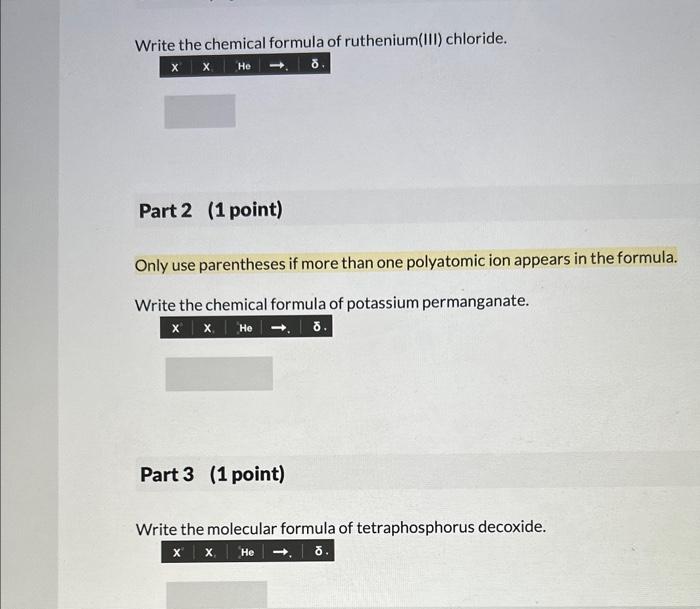Solved Write the chemical formula of ruthenium(III) | Chegg.com