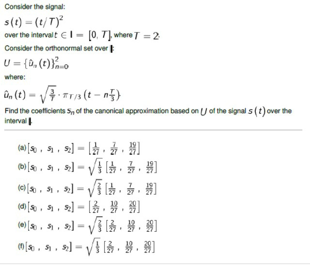 Consider the signal:s(t)=(tT)2over the interval | Chegg.com