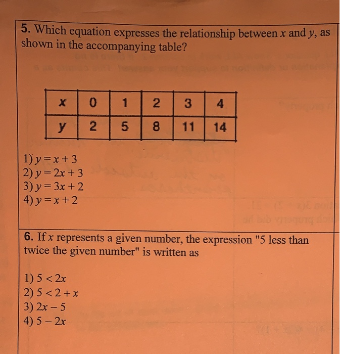 22 Write An Equation That Expresses The Following Relationship 