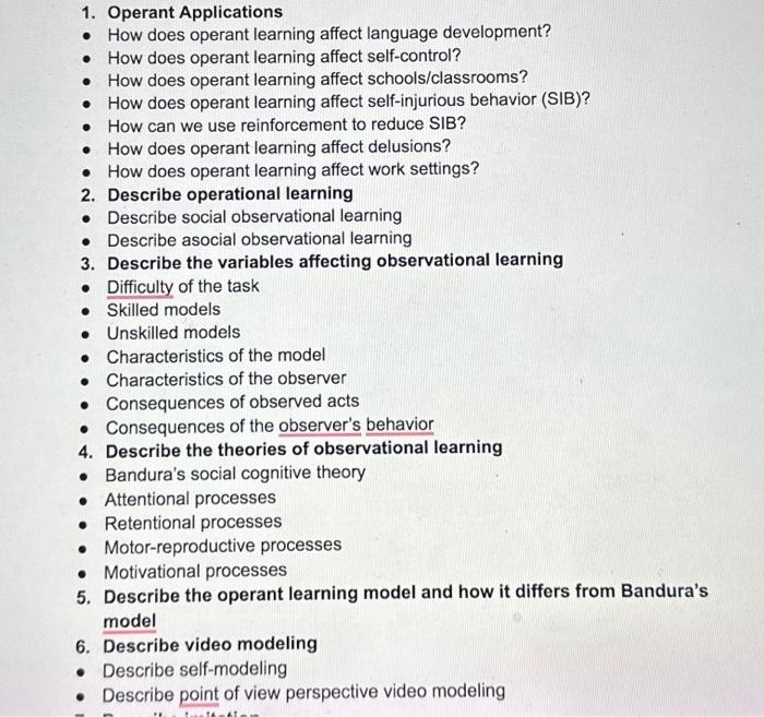 Solved 2. Describe operational learning - Describe social | Chegg.com