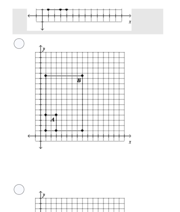 Solved Which graph shows a dilation from A to B that is an | Chegg.com