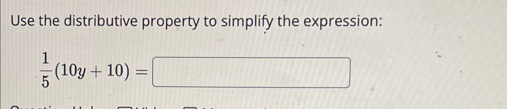 Solved Use the distributive property to simplify the | Chegg.com