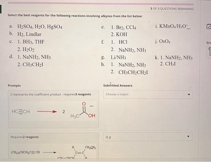 Solved Select the best reagents for the following reactions | Chegg.com